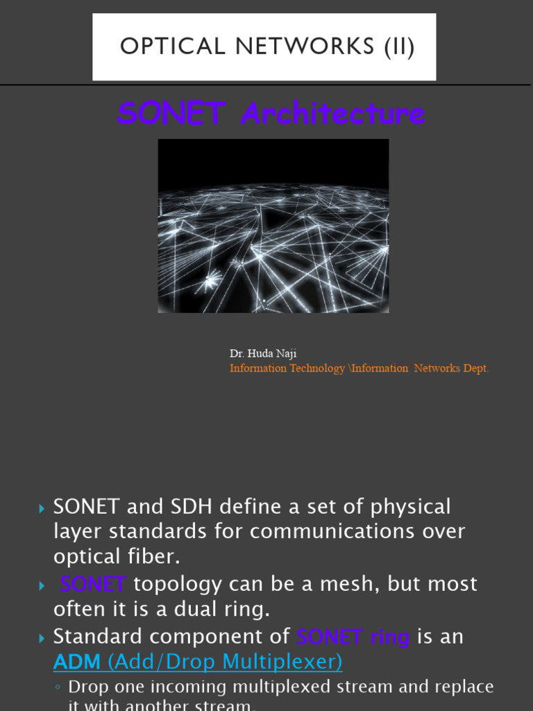 SONET Architecture: Optical Networks (Ii) | PDF | Network Architecture ...
