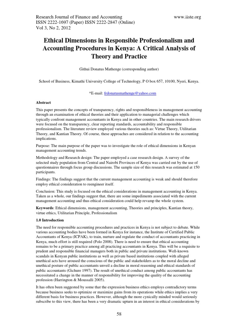 Ethical Dimensions in Responsible Professionalism | PDF