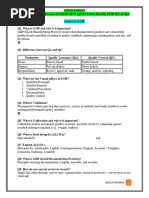 Pharma QA Interview Q&A Guide | PDF | Audit | Specification (Technical ...