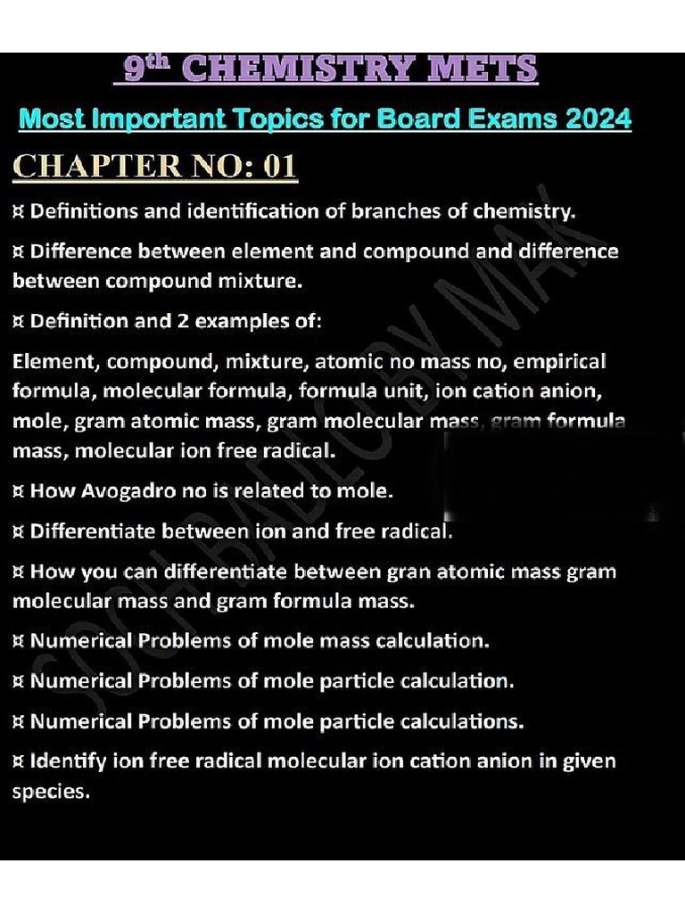 Chem 9 | PDF