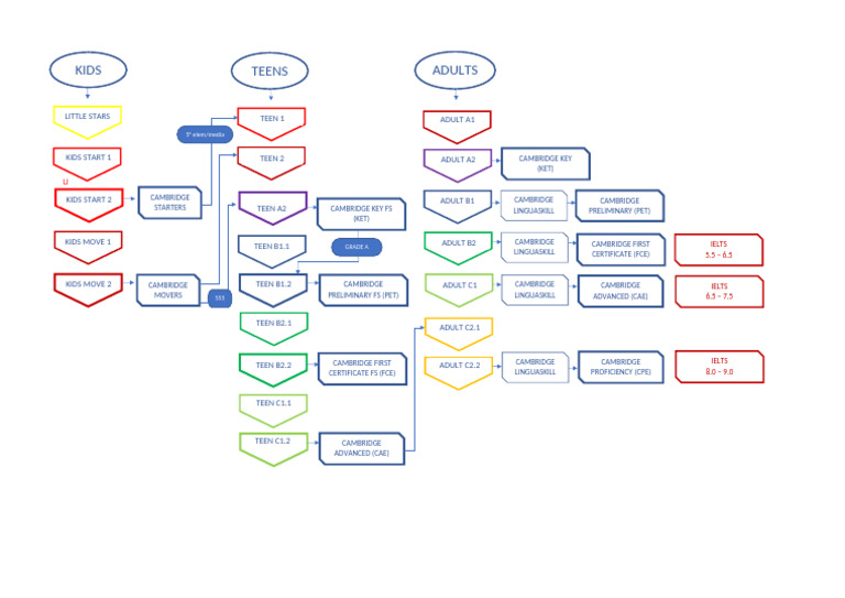 Course Overview Flow Chart-Map - COLOURED 25 | PDF | Tests | Evaluation ...