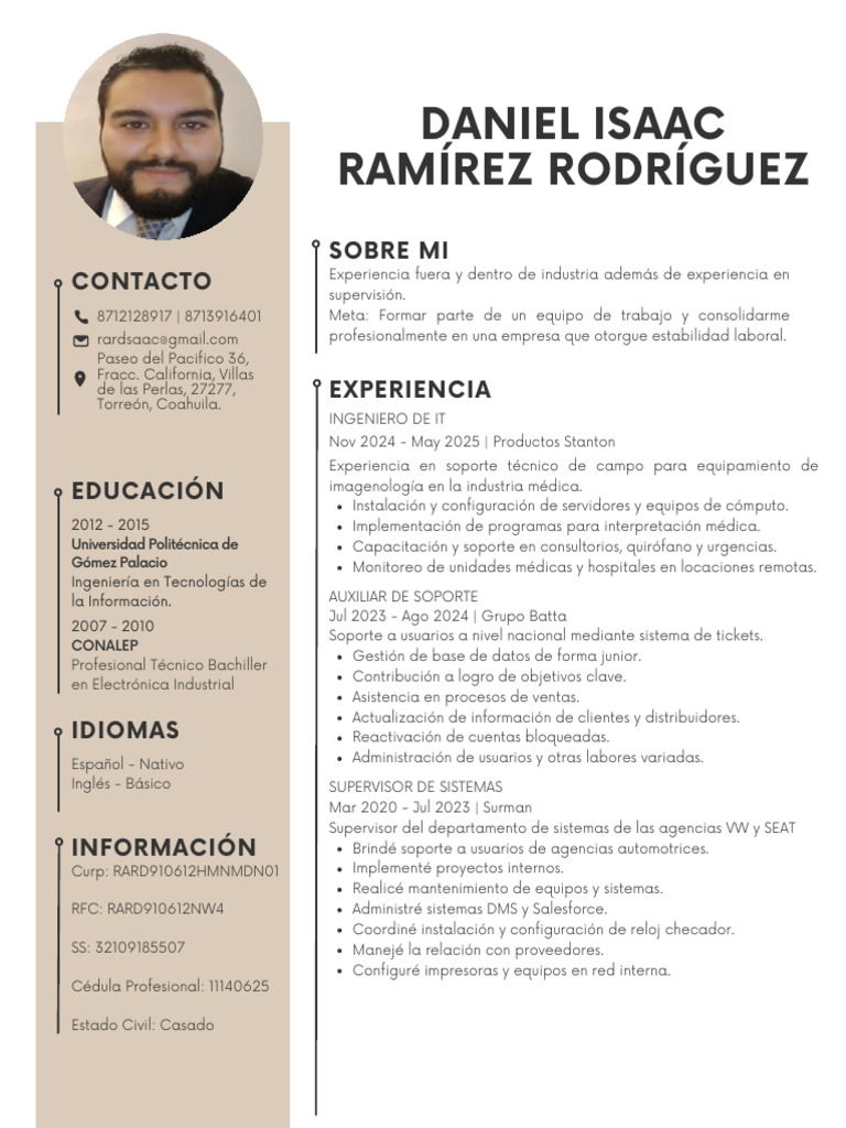 Daniel Isaac Ramirez Rodriguez | PDF | Informática