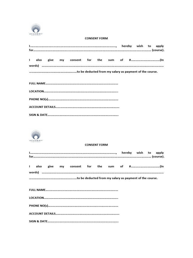 Consent Form | PDF