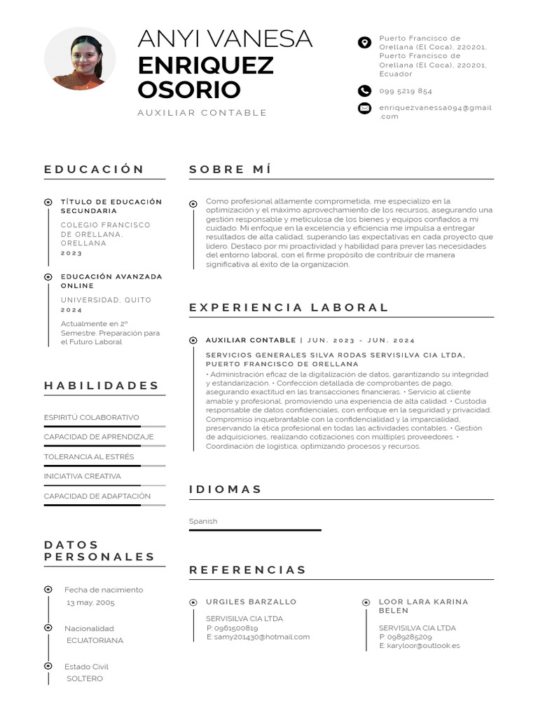 Curriculum Vanessa Enriquez | PDF