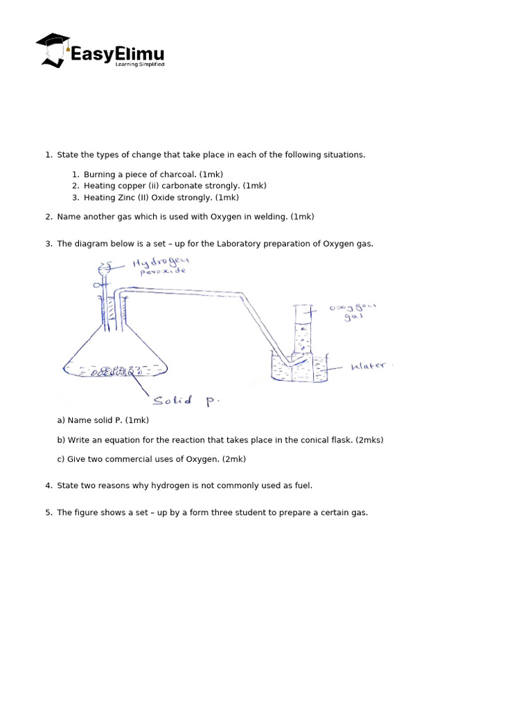 Form 2 Chemistry Term 3 Exam Questions | PDF | Ion | Chemical Bond