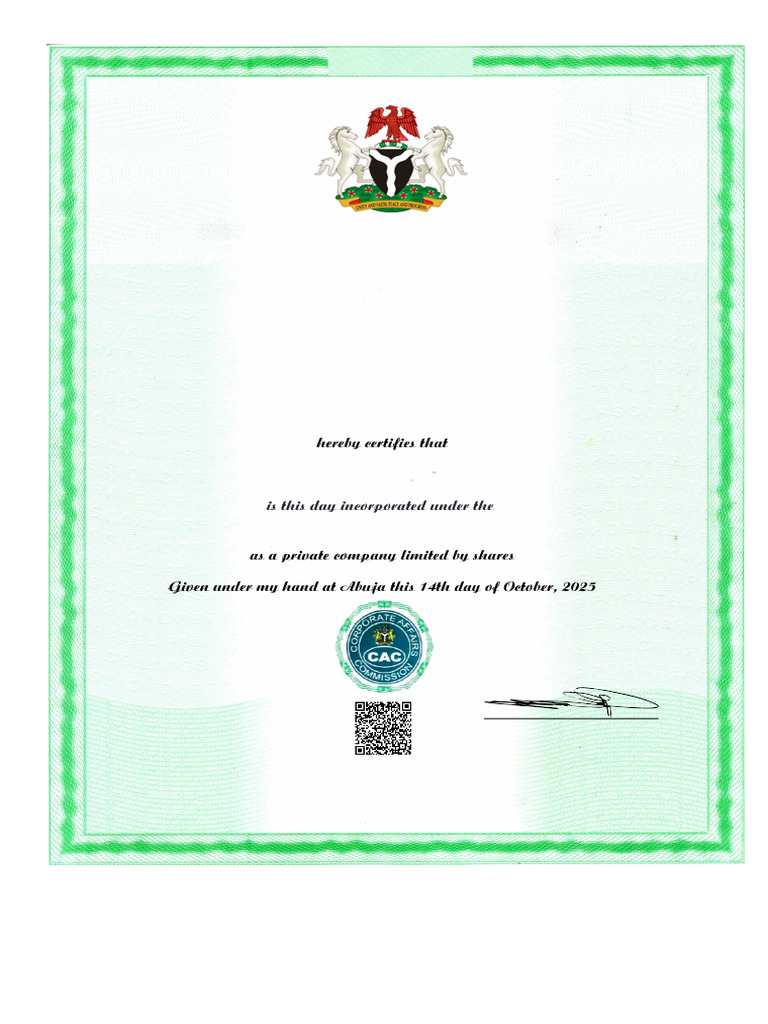 Certificate - Sir Boat Energy and Gas Company LTD | PDF