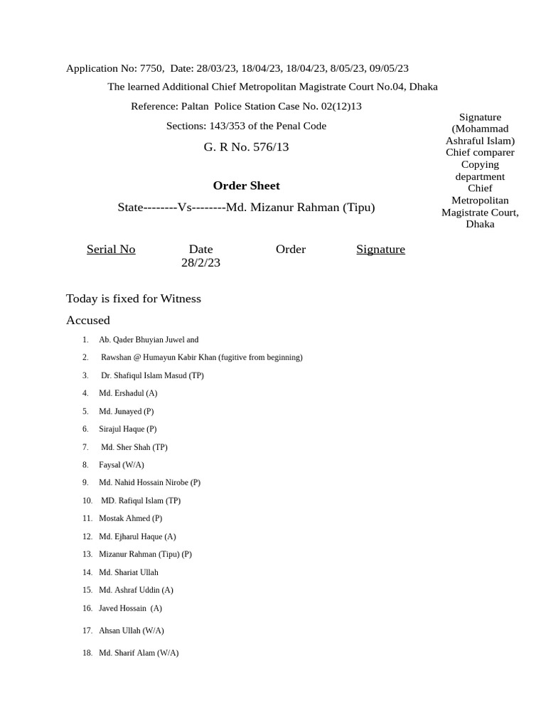 Order Sheet Dated - 28!2!23 | PDF | Bangladesh