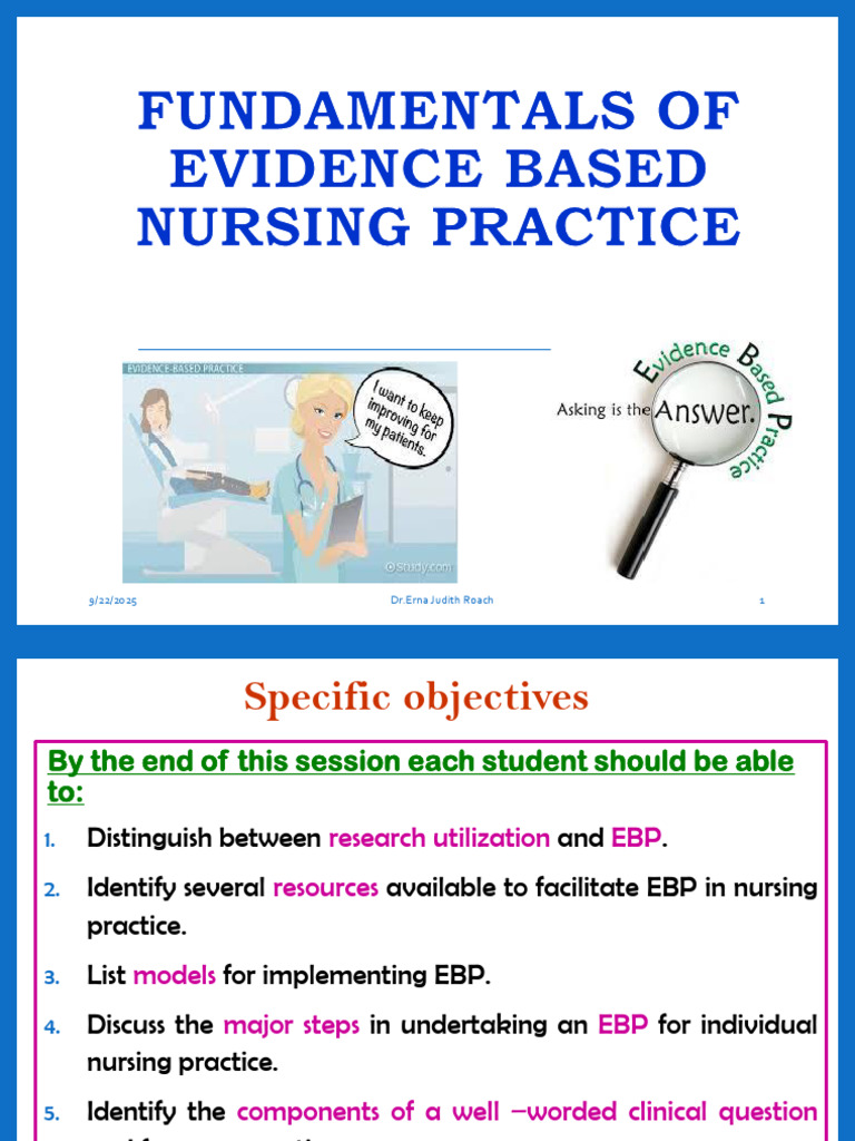 Evidence Based Nursing Practice | PDF | Systematic Review | Evidence ...