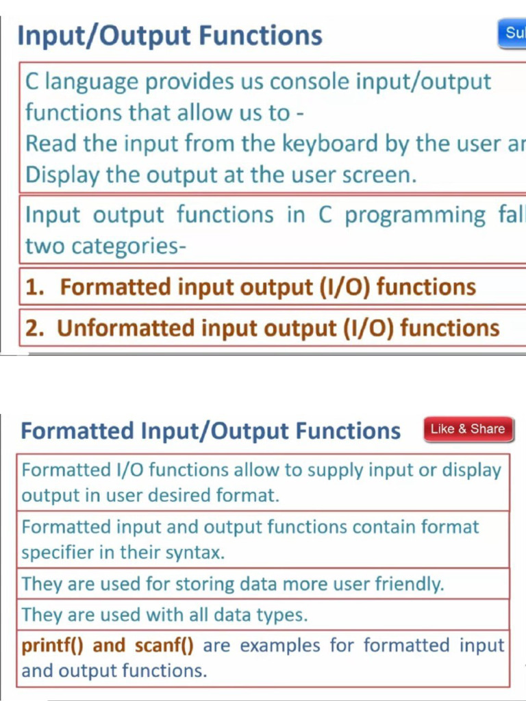 Formatted and Unformatted Input Output | PDF