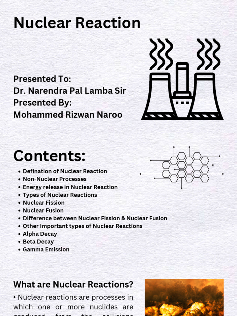 Nuclear Reaction - Chemistry | PDF | Nuclear Physics | Nuclear Reaction