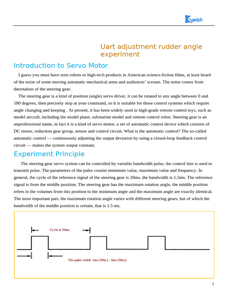 14.uart Adjustment Rudder Angle Experiment | PDF | Servomechanism ...