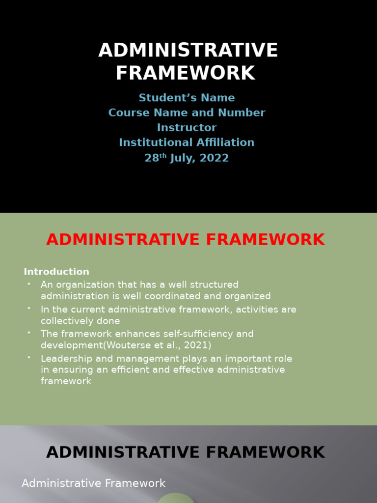 Administrative Framework | PDF | Leadership | Nursing