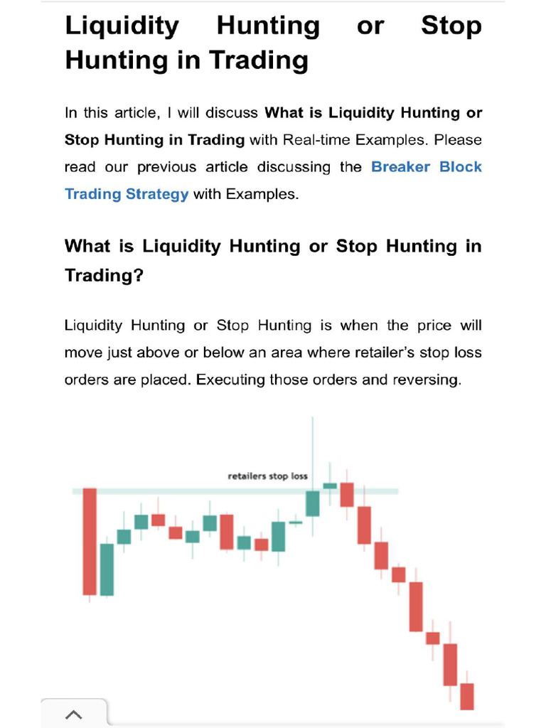 Liquidity Sweep - Hunting | PDF