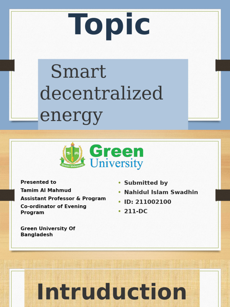 Decentralized Energy Management Solutions | PDF | Electrical Grid ...