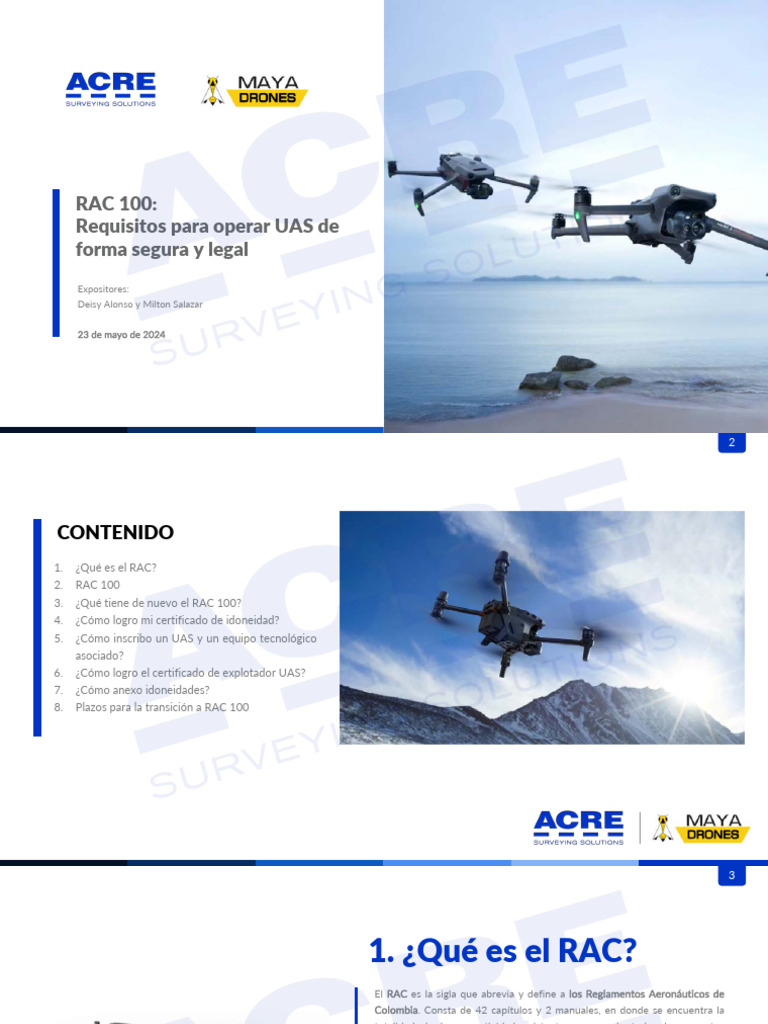 Presentacion Webinar Rac100 - e | PDF | Vehículo aéreo no tripulado ...