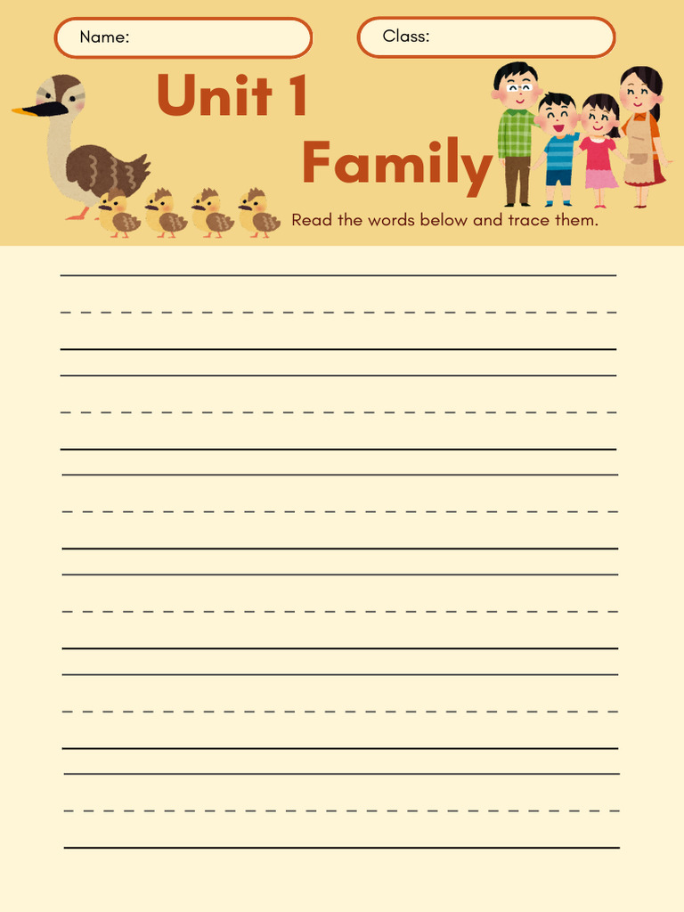 Unit 1 Family: Name: Class | PDF