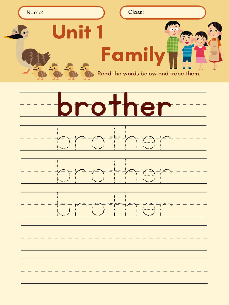 Unit 1 Family: Brother | PDF