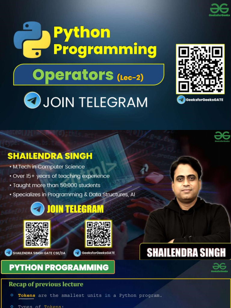 L2 Python Programming - GATE DA - 2026 - English Batch - Shailendra Singh - Compressed | PDF