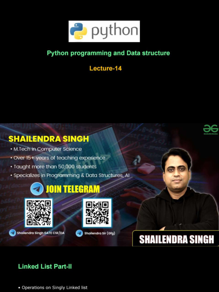 L14 Data Structure - GATE DA - 2026 - Weekend English Batch - Shailendra Singh - Compressed | PDF