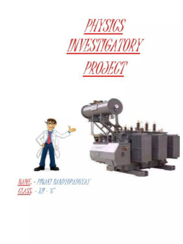 Sample Physics Investigatory Project For Board Exam. | PDF