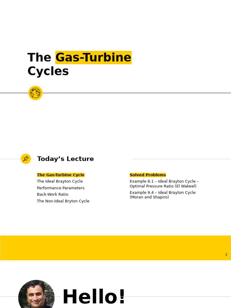 Lecture 5 - The Gas-Turbine Cycles | PDF | Gas Turbine | Gases