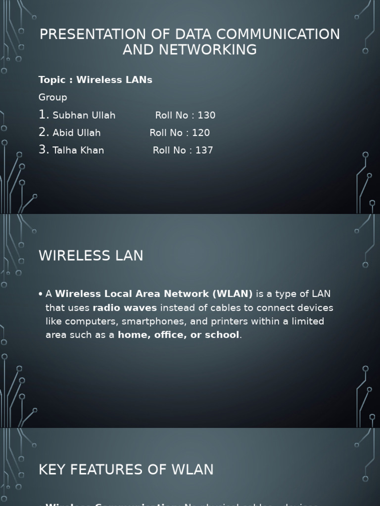 Wireless LAN Presentation | PDF