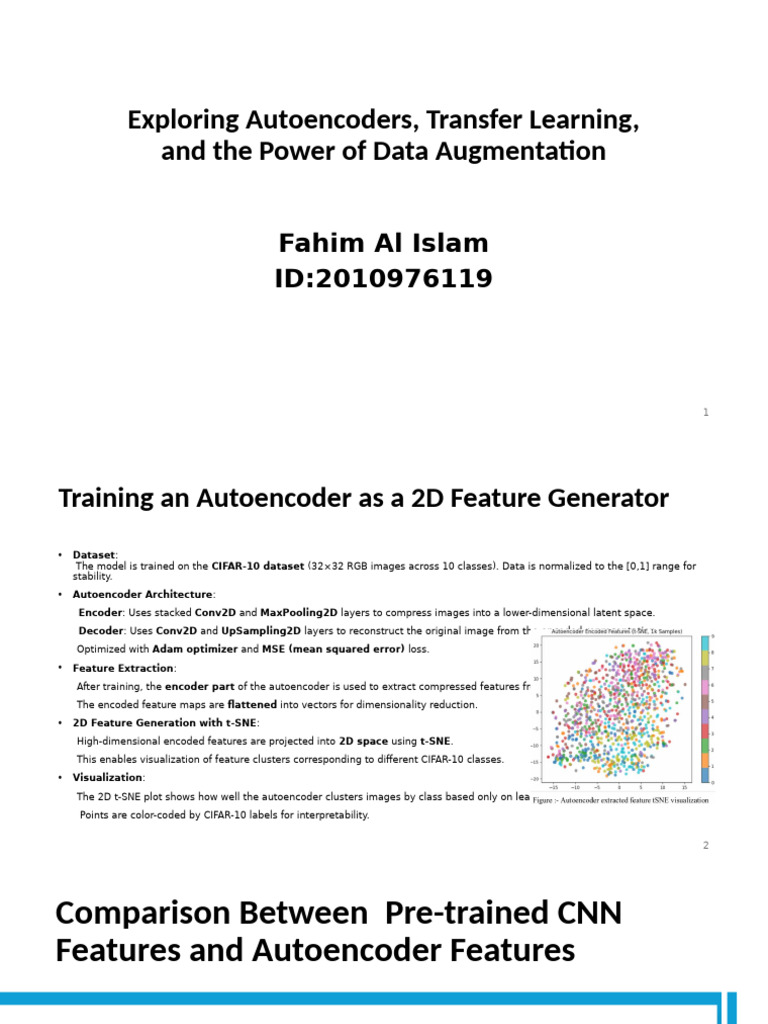 9 Autoencoders and CNNs For Feature Representation and Classification | PDF | Machine Learning ...