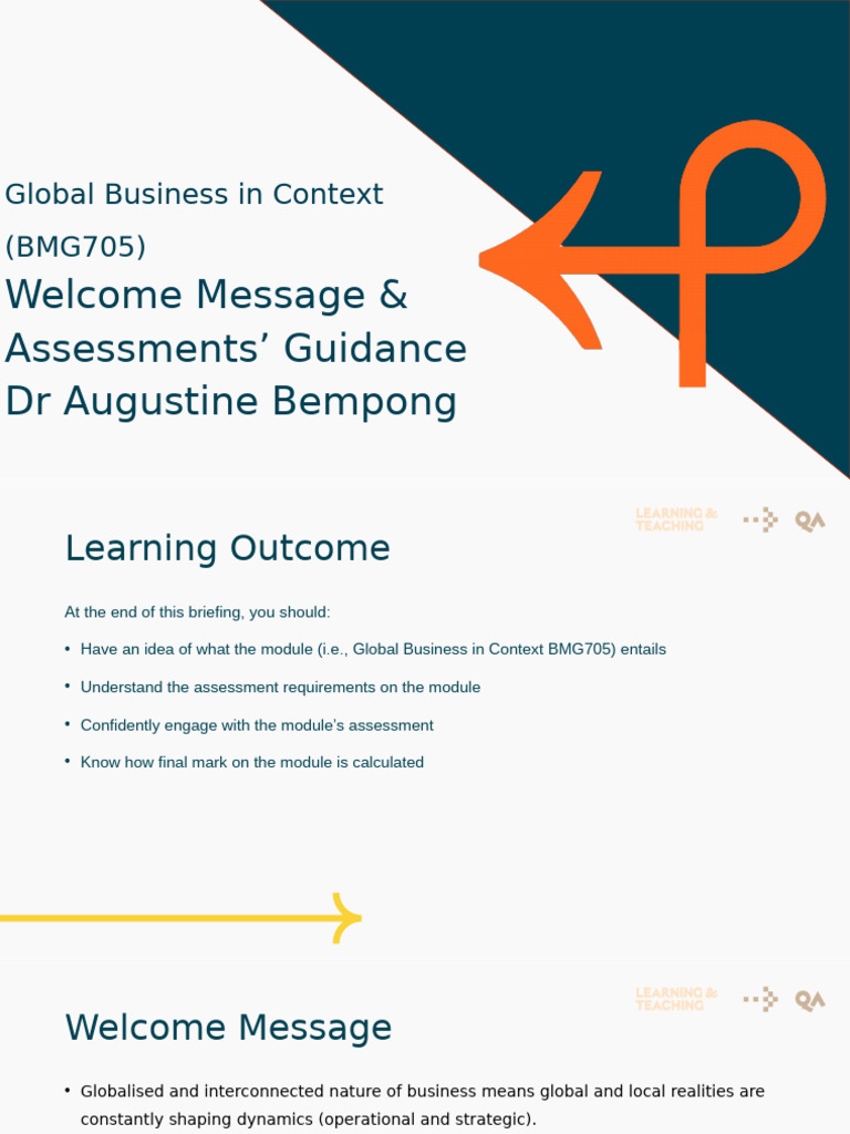 Global Business Module Overview & Assessments | PDF