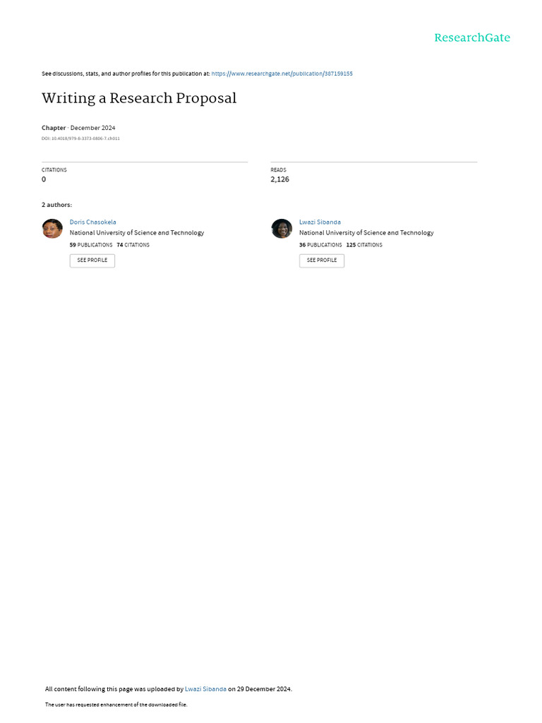 Writing A Research Proposal | PDF | Methodology | Hypothesis