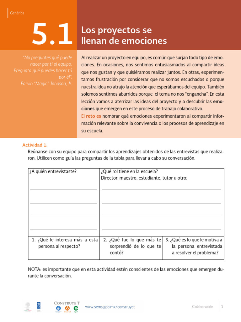 Lección 5 | PDF | Las emociones | Autorregulación emocional
