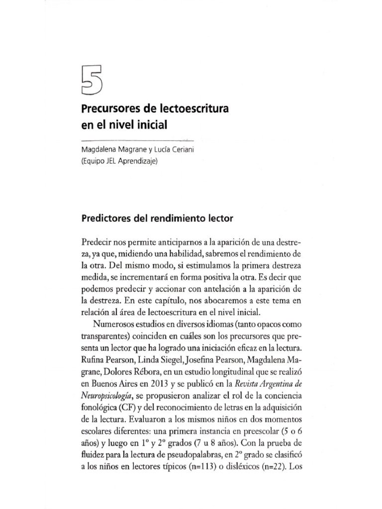 Precursores Lectoescritura Rufina P. | PDF