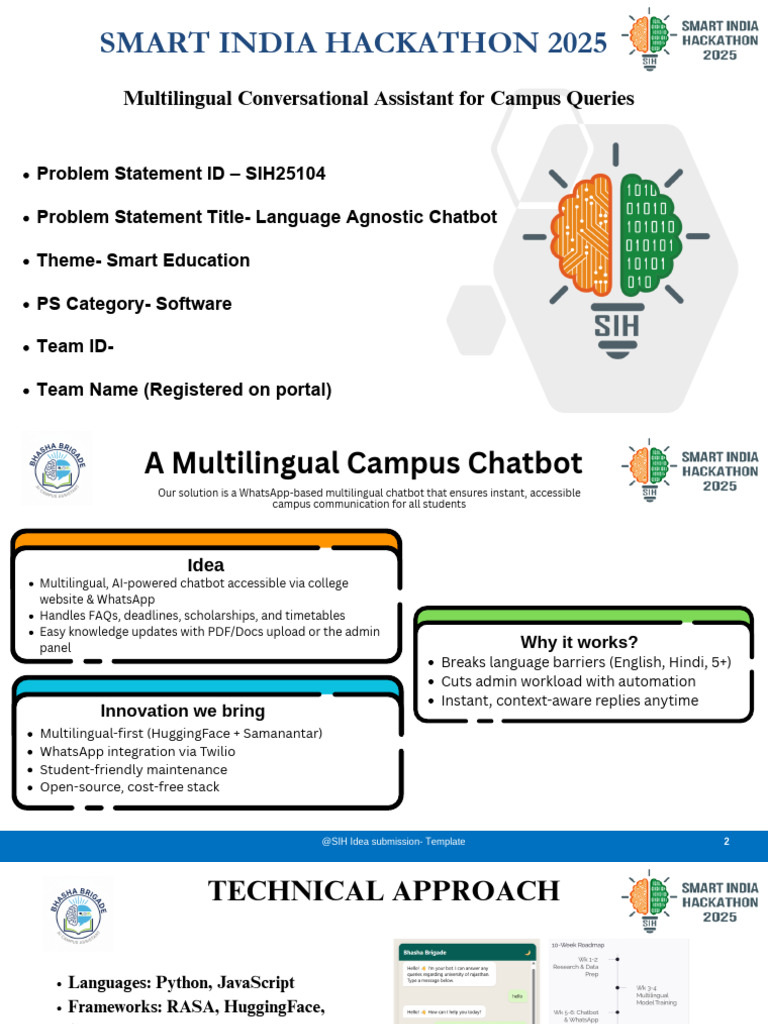 Multilingual Campus Chatbot Solution | PDF | Software Engineering ...