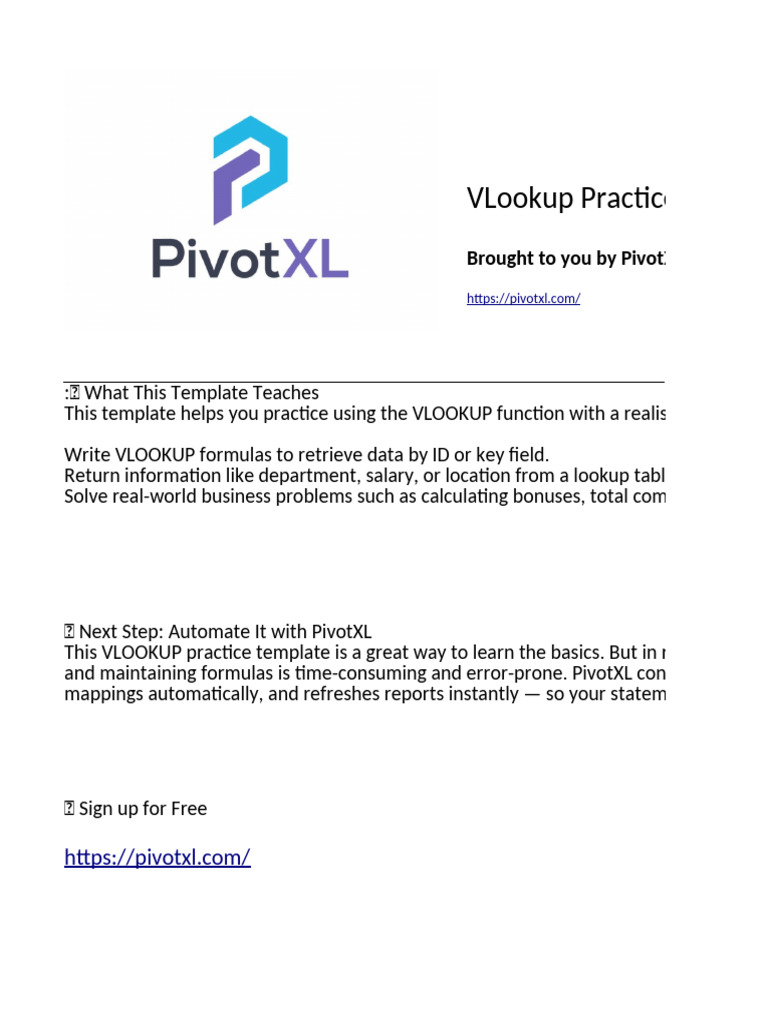 VLOOKUP Practice Template for Employees | PDF | Chess | Chess Theory