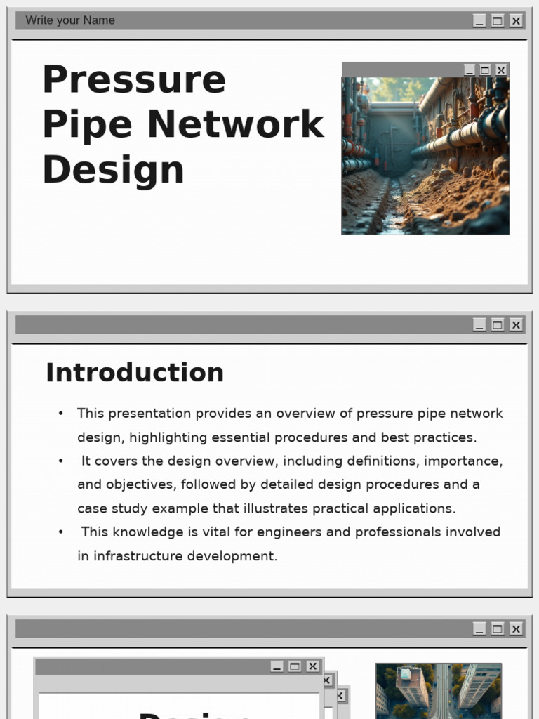Pressure Pipe Network Design Guide | PDF | Infrastructure | Pipe (Fluid ...