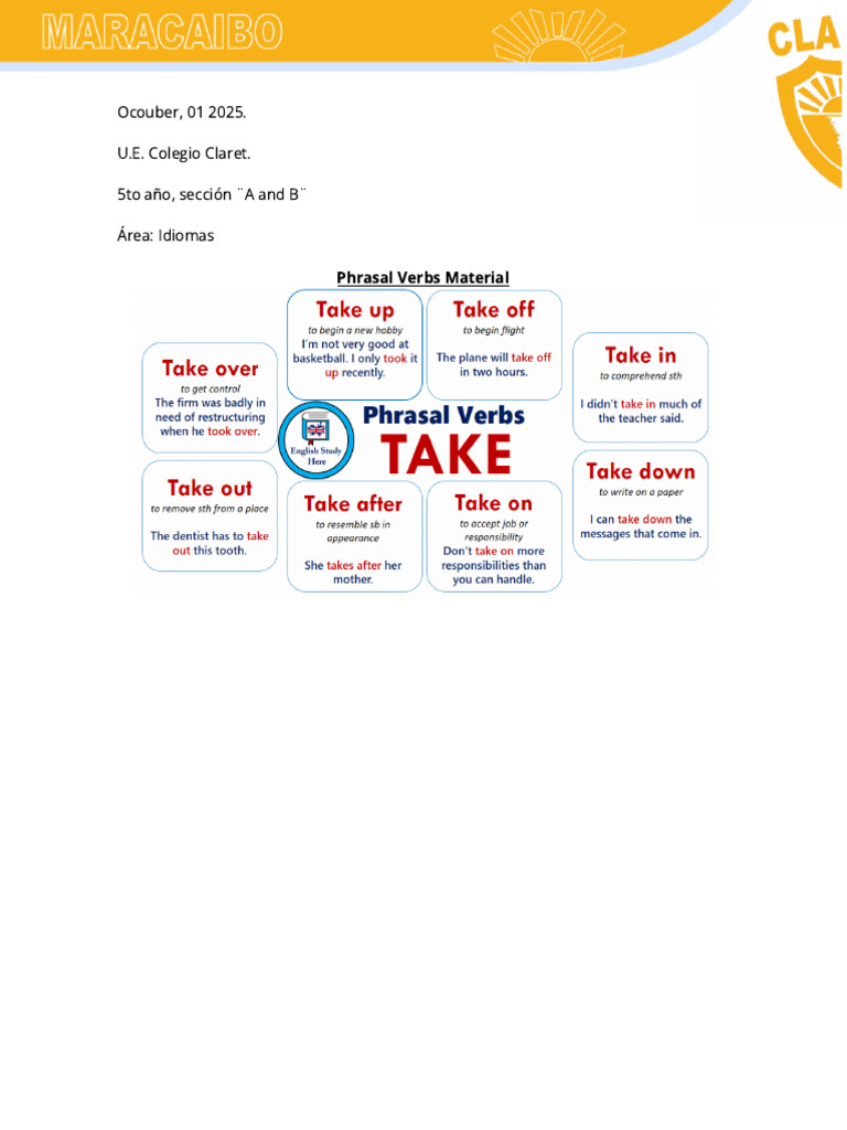 Phrasal Verbs Material 2025 2026 | PDF