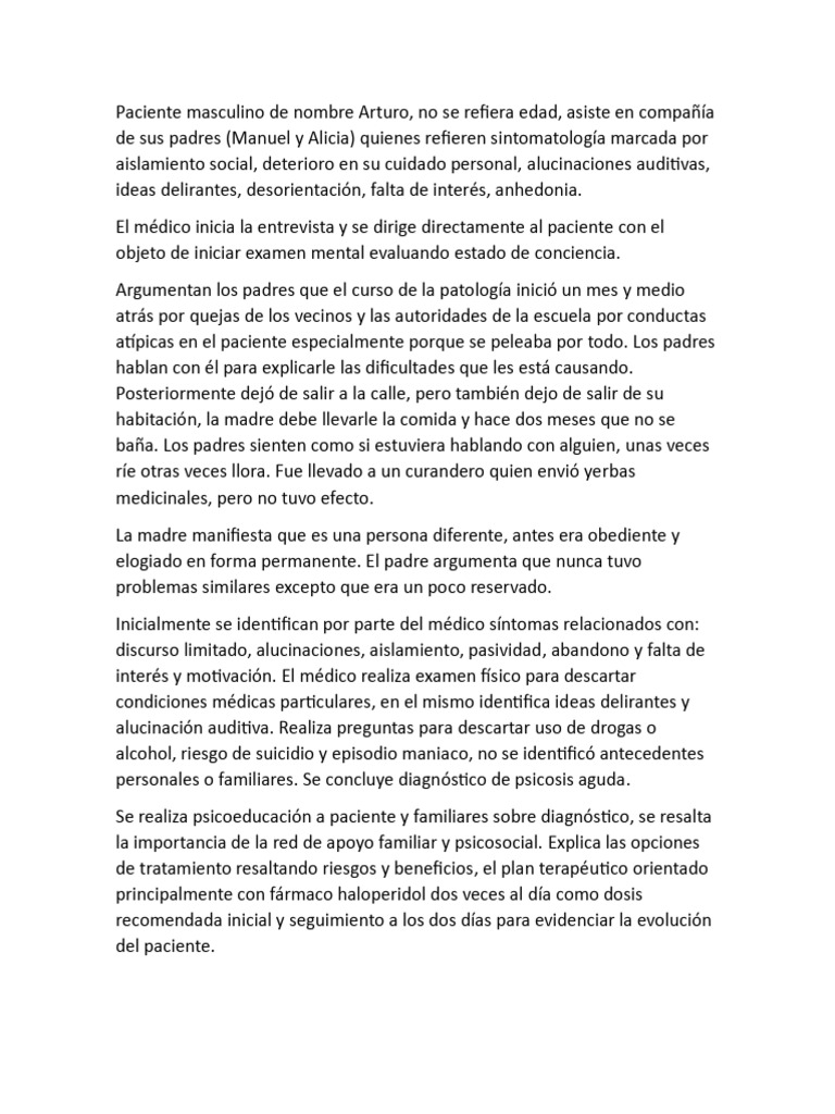Estudio de Caso e Historia Clínica. JENNIFER VERA, ANA SALAZAR, CARLOS ...