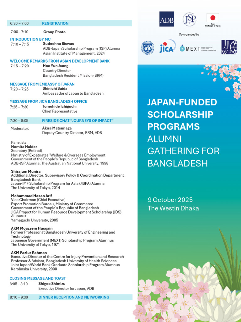 Japan Scholarship Alumni Gathering 2025 | PDF