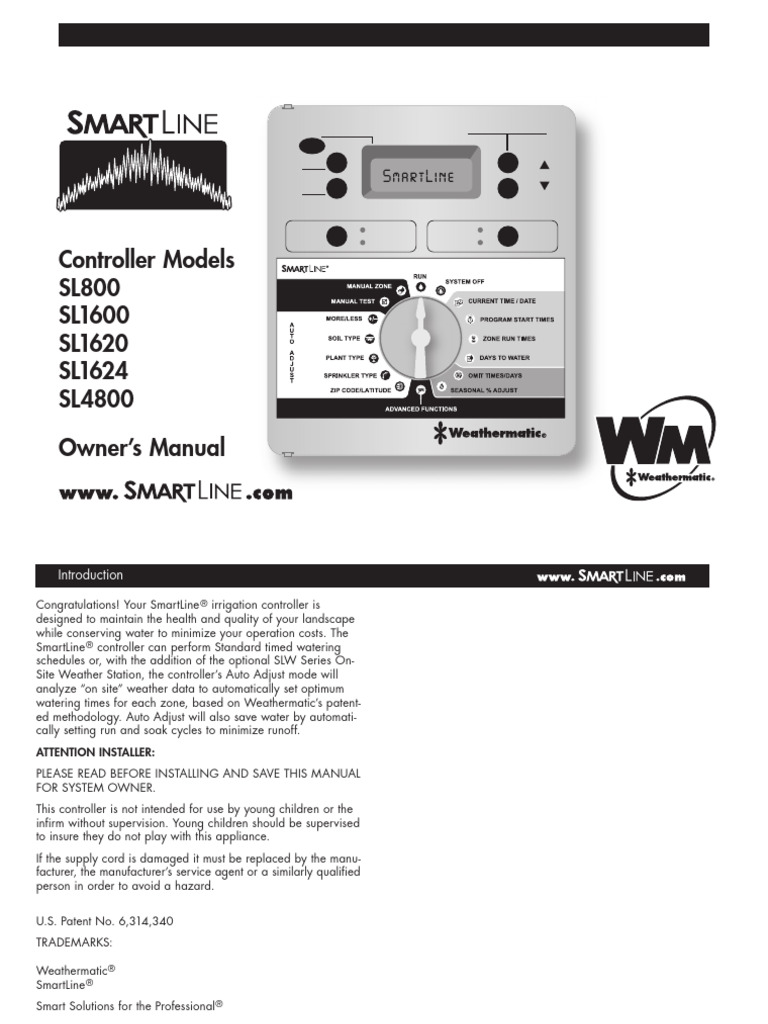 Smartline Sl1600 Series Irrigation Controller Manual Optimized | PDF ...