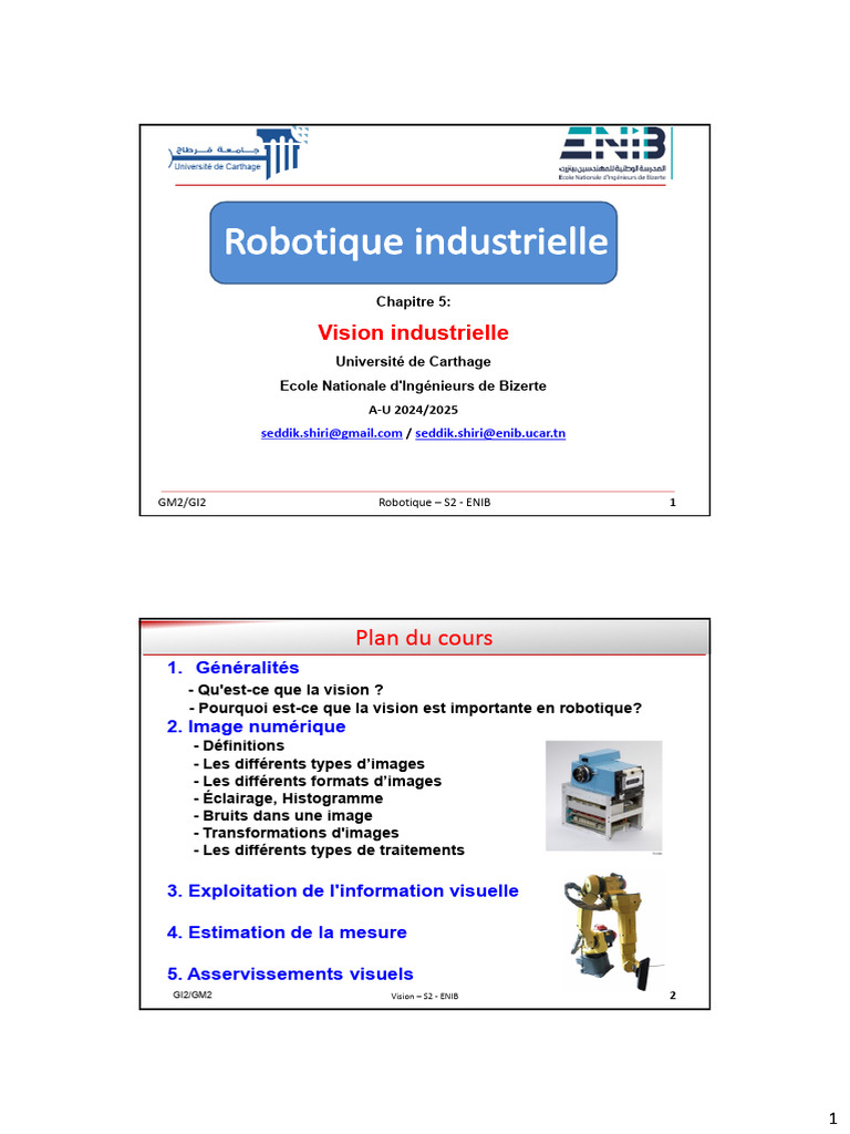 Vision industrielle en robotique | PDF | Vision par ordinateur | Image ...