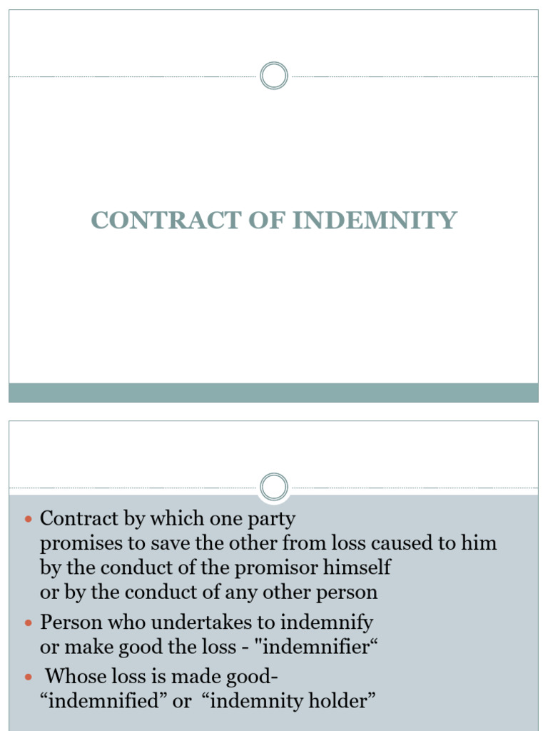Indemnity N Guarantee 11 | PDF | Guarantee | Indemnity