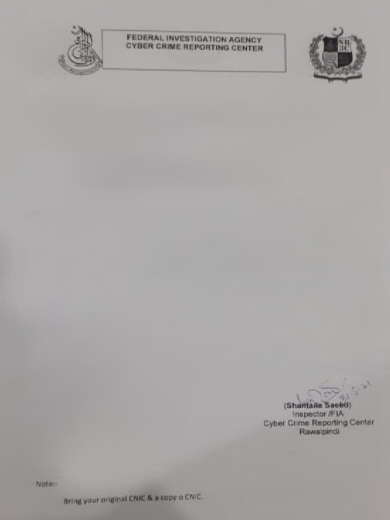 FIA Cyber Crime Report | PDF