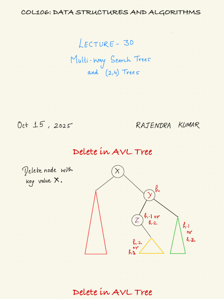 Lecture 30 | PDF | Algorithms | Algorithms And Data Structures