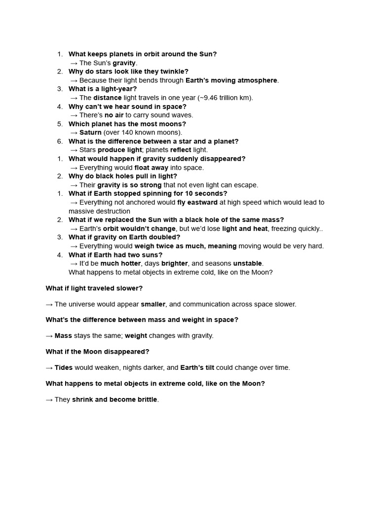 Exploring Space: Key Concepts | PDF
