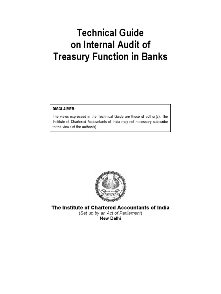 Technical Guide On Internal Audit of Treasury Function in Banks | PDF ...
