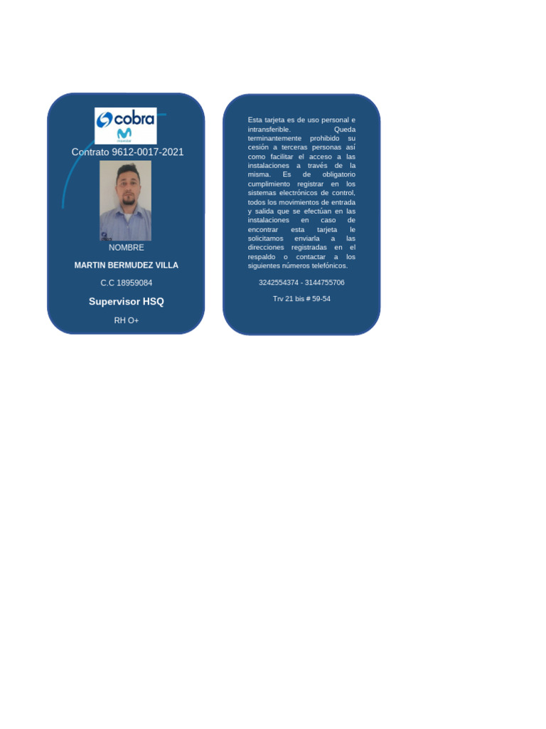 Carnet de Identificación de Empleado | PDF