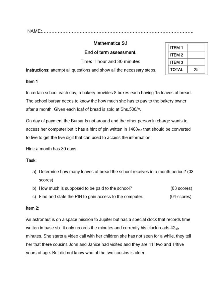 Math S1 | PDF