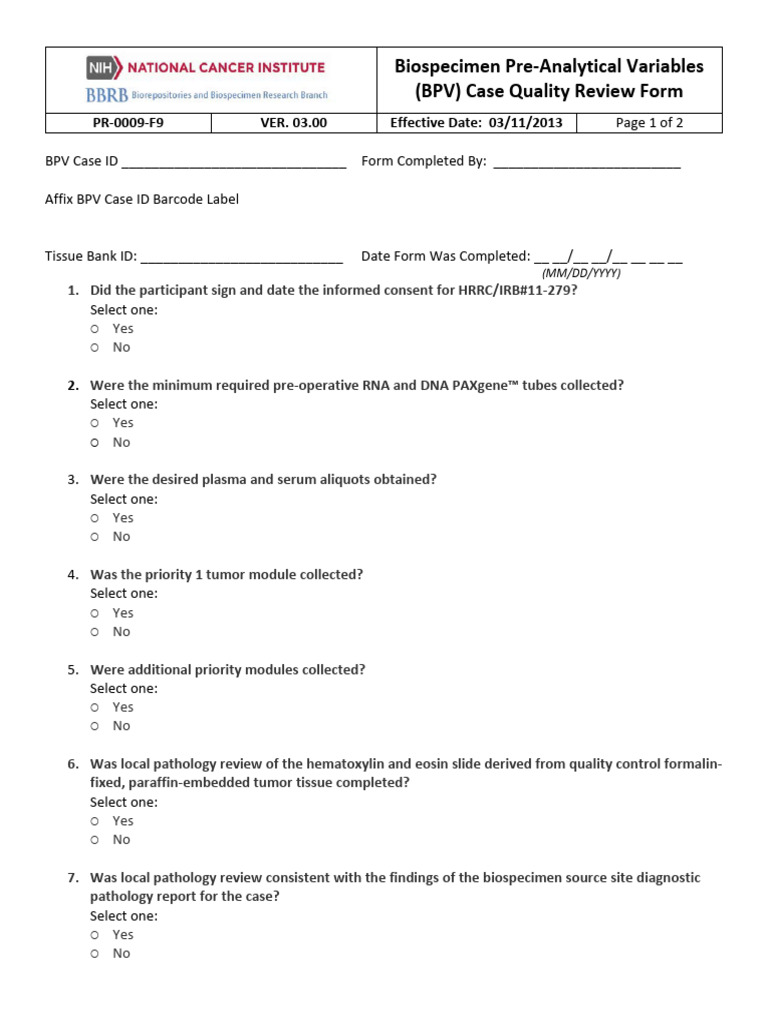PR-0009-F9 Case Quality Review Form | PDF | Medical Specialties