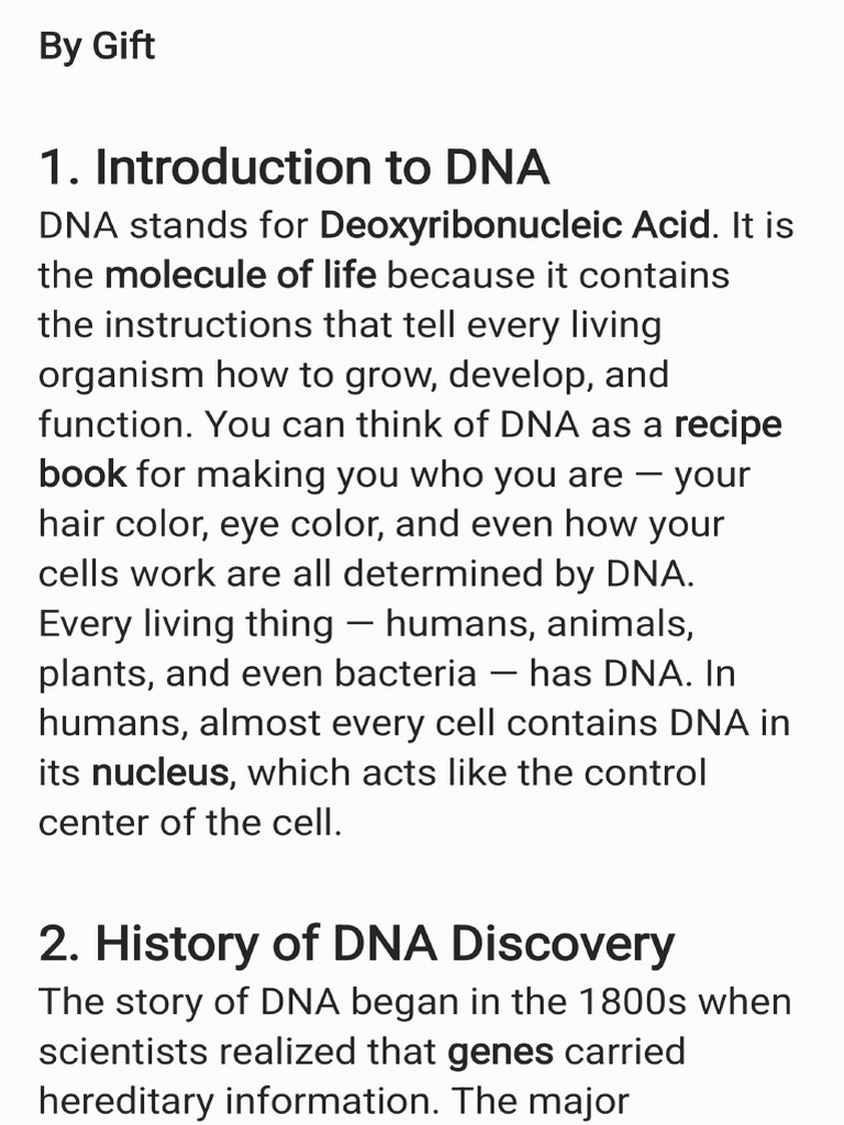 All About Dna-Biology Grade 10 - 251024 - 200914 | PDF