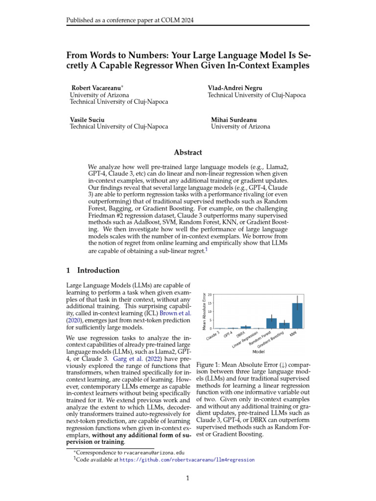 From Words To Numbers: Your Large Language Model Is Se-Cretly A Capable ...