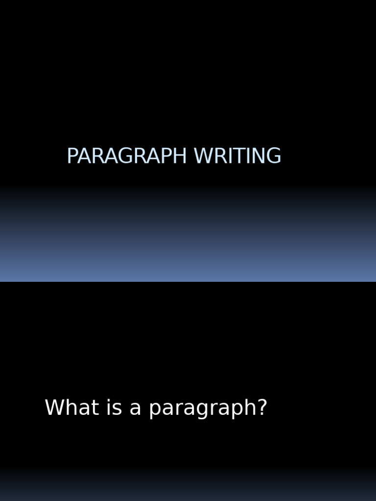 Paragraph Writing | PDF